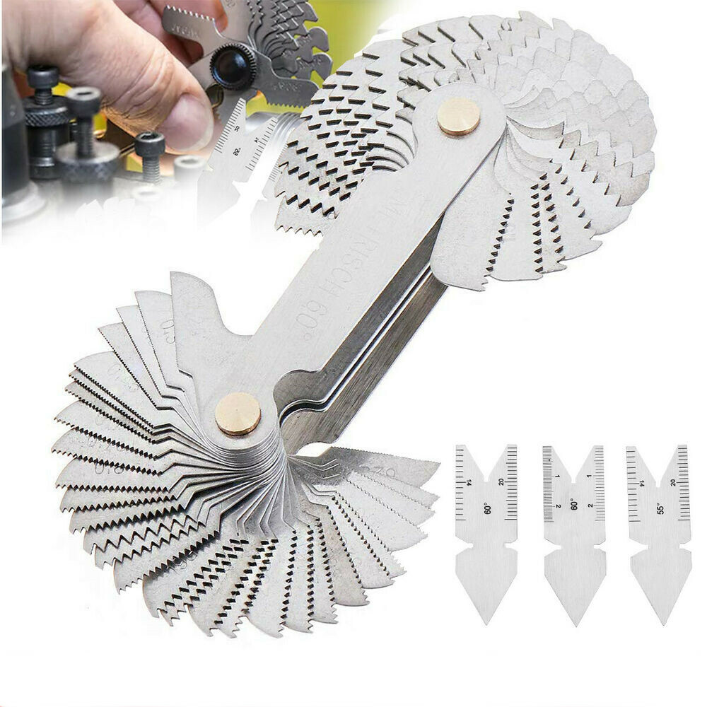 Calipers Measuring Tool Mesee 51-Piece SAE Thread Pitch Gauge Set ...