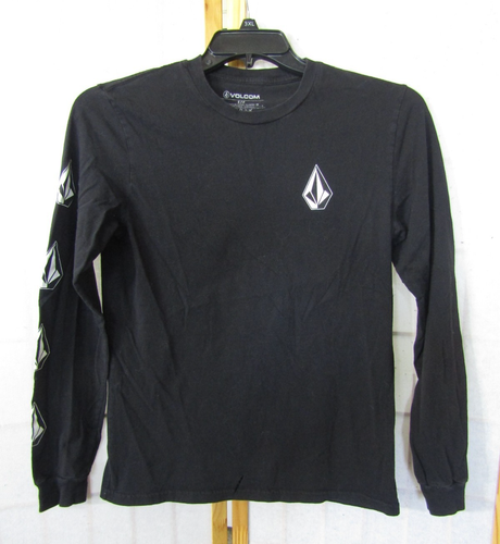 Volcom Black Logo Fitted Long Sleeve T-Shirt Men's Size Small | eBay