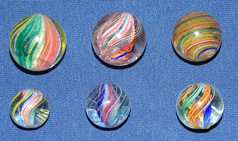 LOT OF 6 VINTAGE HANDMADE GERMAN MARBLES | eBay