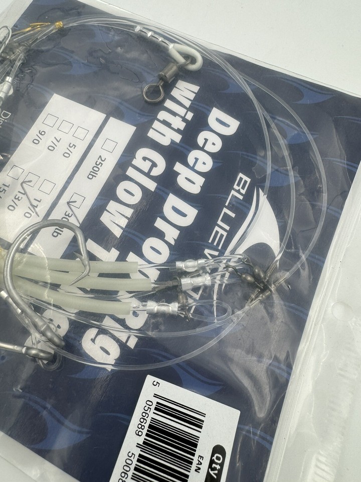 Bluewing Deep Drop Rig Glow Tubes 1pc Snapper Tilefish Rig Stainless ...