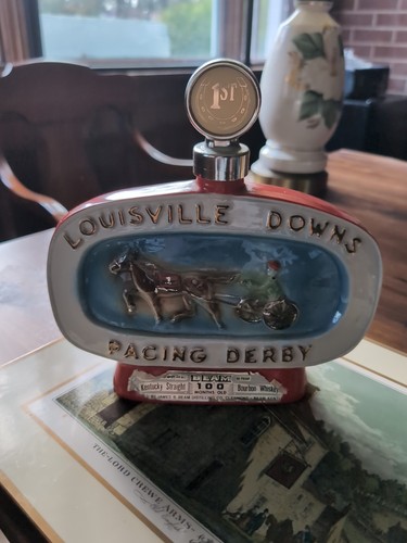 Vintage 1978 Jim Beam Bourbon Louisville Downs Racing Derby Whiskey ...