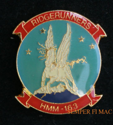 # HMM-163 RIDGERUNNERS EVIL EYES US MARINES HAT PIN UP MCAS MIRAMAR ...
