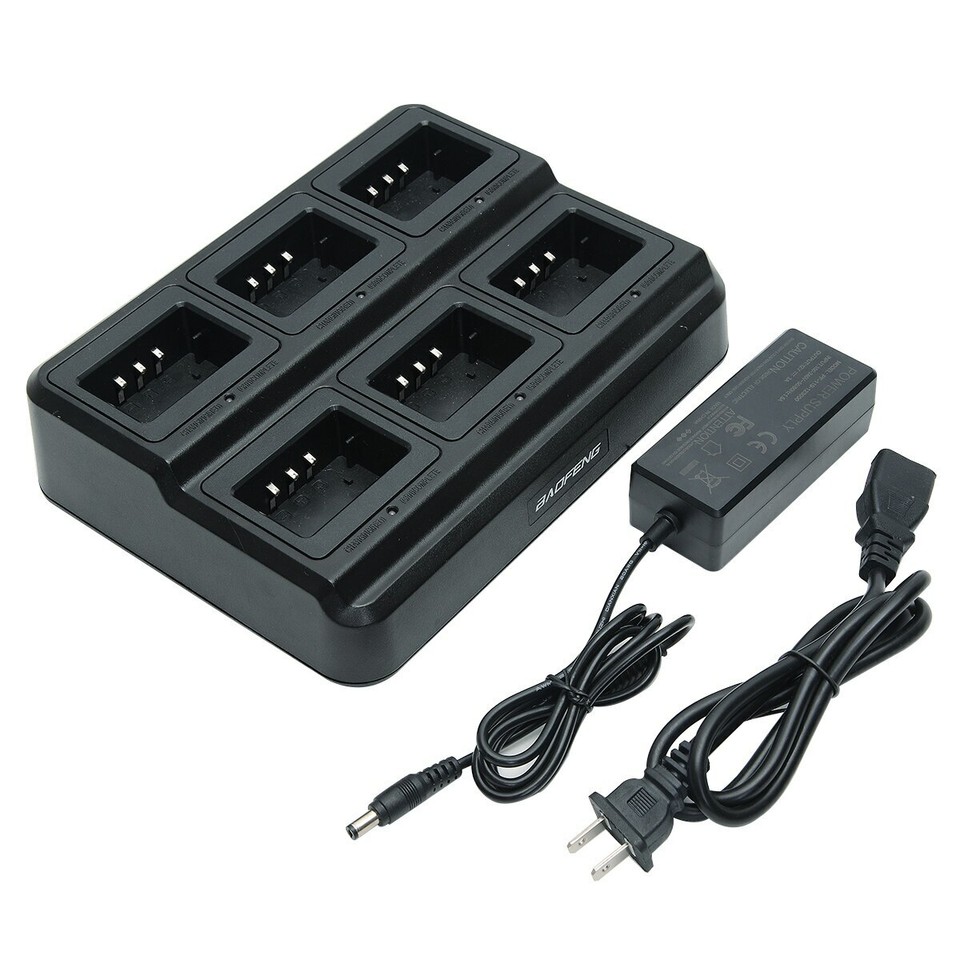 Baofeng Six Way Multi Unit Charger Two Way Radio Charger Station for BF ...