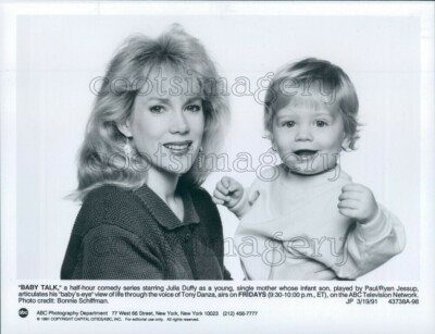 1991 Press Photo Julia Duffy With Ryan Jessup Baby Talk TV Show | eBay