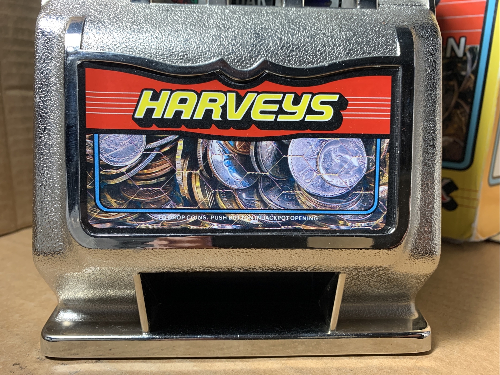 FOR PARTS/TO FIX Buckaroo Slot Machine Coin Bank 3-Reels NEVADA HARVEY ...