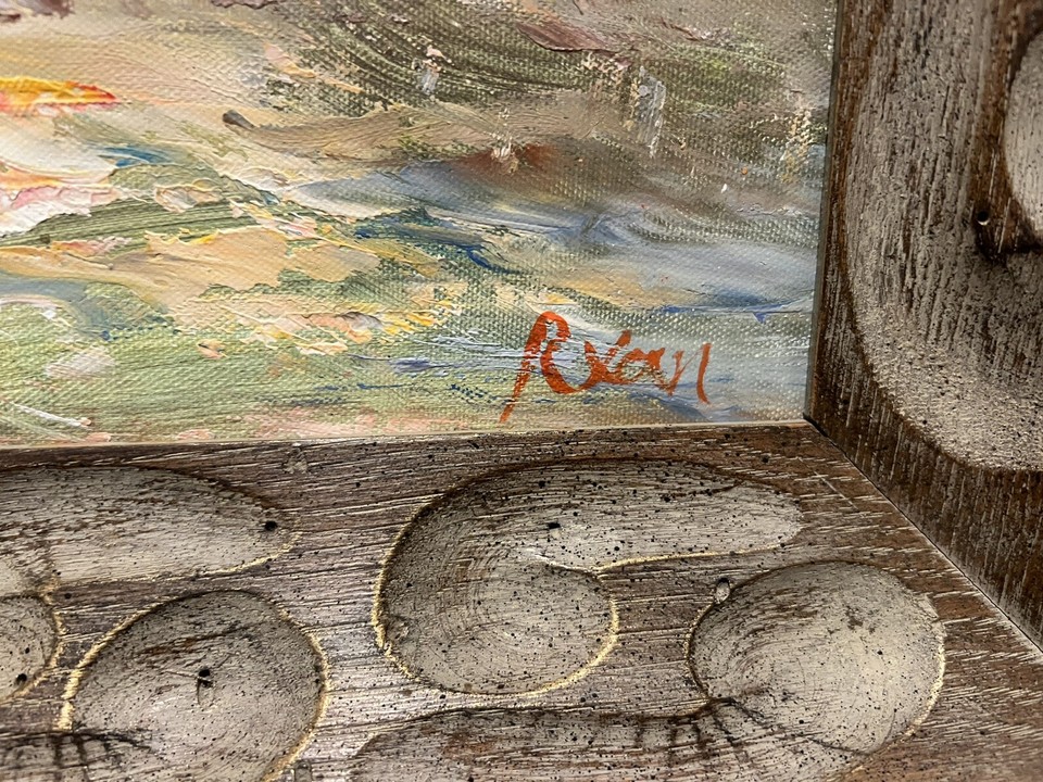 Original Large Oil Painting on Canvas Signed by Ryan —Western Horse ...
