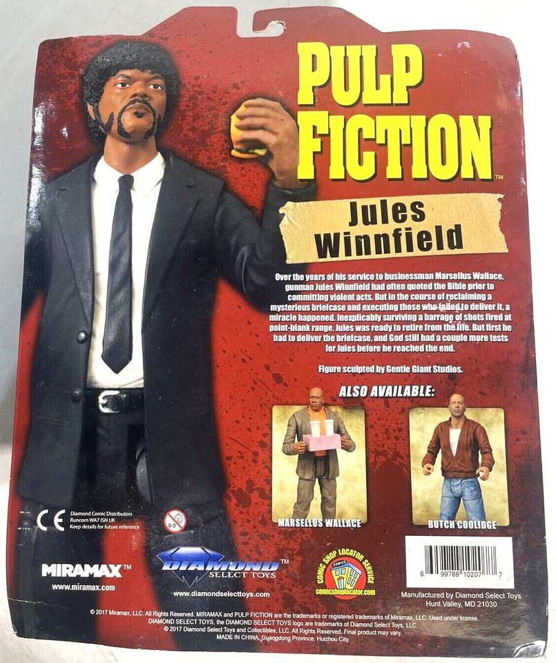 Diamond Select Pulp Fiction Jules Winnfield Deluxe Action Figure RARE ...