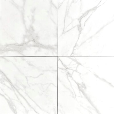 12x12 Calacatta Empire Ceramic Tile for Walls Floors Made in USA (4 ...