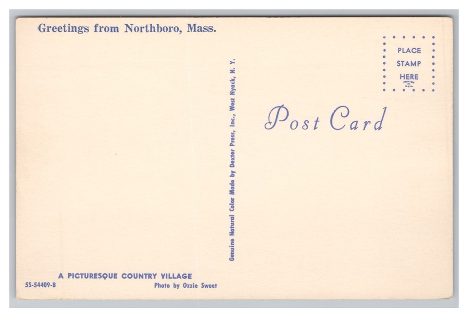 Greetings Northboro Massachusetts Countryside Cows Scenic View Postcard ...
