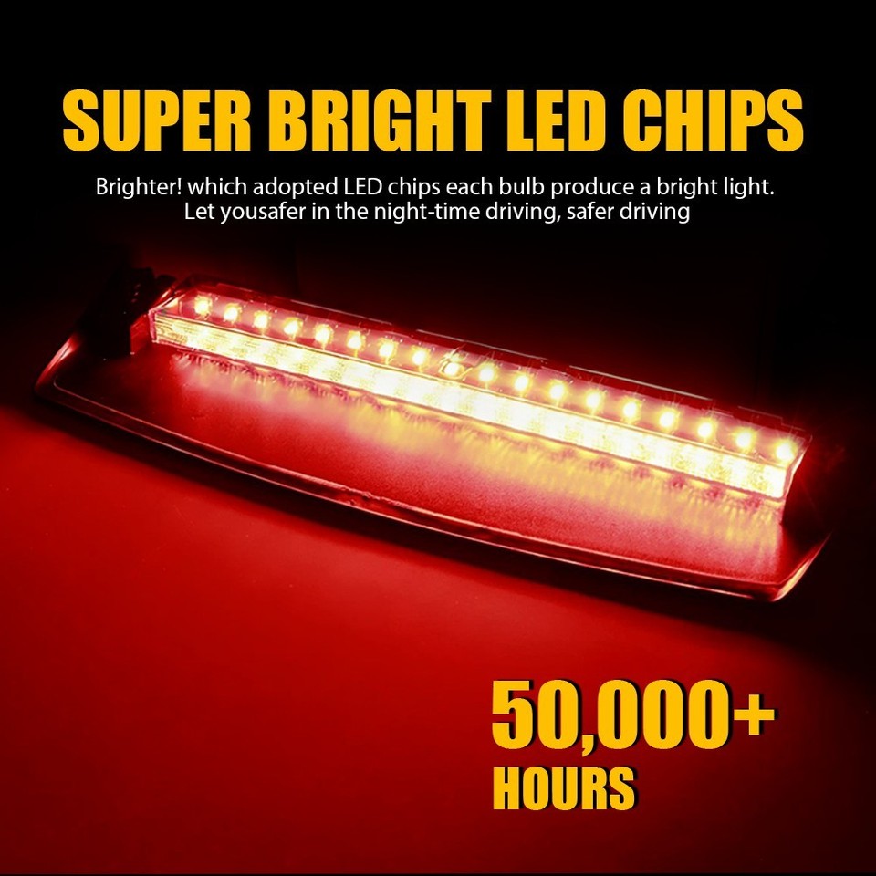 1-10X For Audi A5 S5 2008-17 High Mount 3RD Stop Light Red Lens LED ...