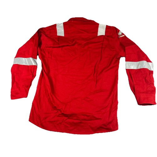 Lapco FR Shirt Mens Red Flame Resistant Long Sleeve Shirt NFPA 2112 CAT ...