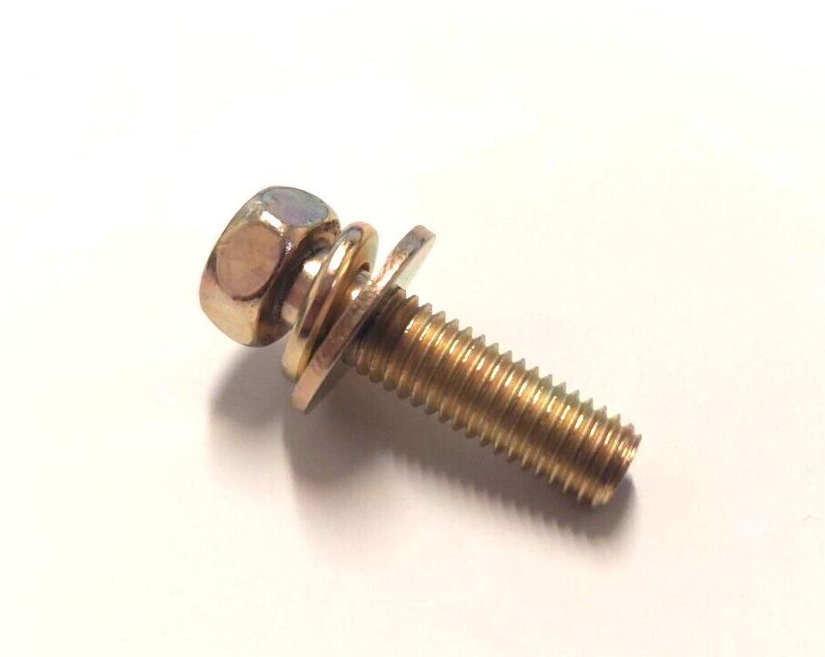 QTY 600 Hex Bolt Sems M8 (8mm) X 30mm Flat Washer & Spring Washer Zinc ...