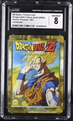 SS Goku / Perfect Cell DBZ Serie Gold Lenticular #21 Giochi CGC 8 POP 1 ...