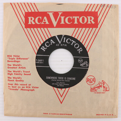 Lou Monte – Somewhere There Is Someone - 1954 45 rpm Single Vinyl ...
