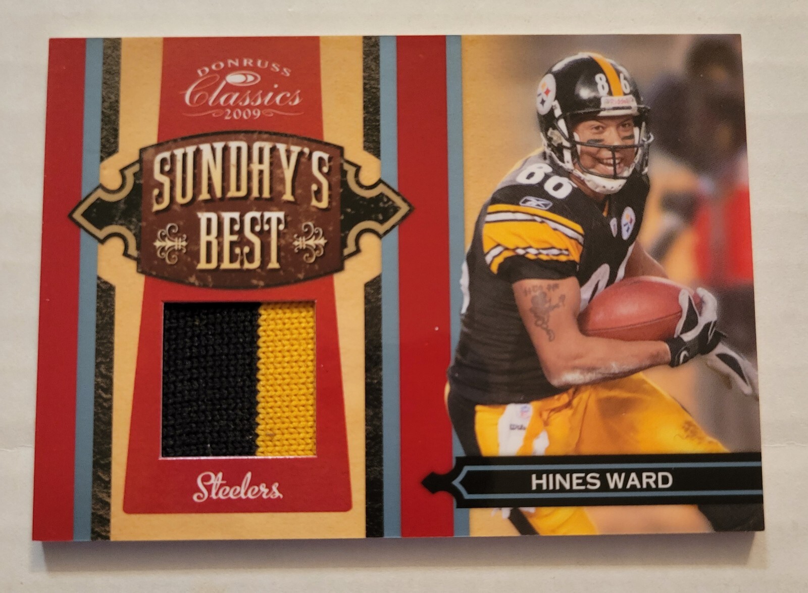 2009 Donruss Classics Sunday's Best Relic #/50 HINES WARD #19 Jersey ...