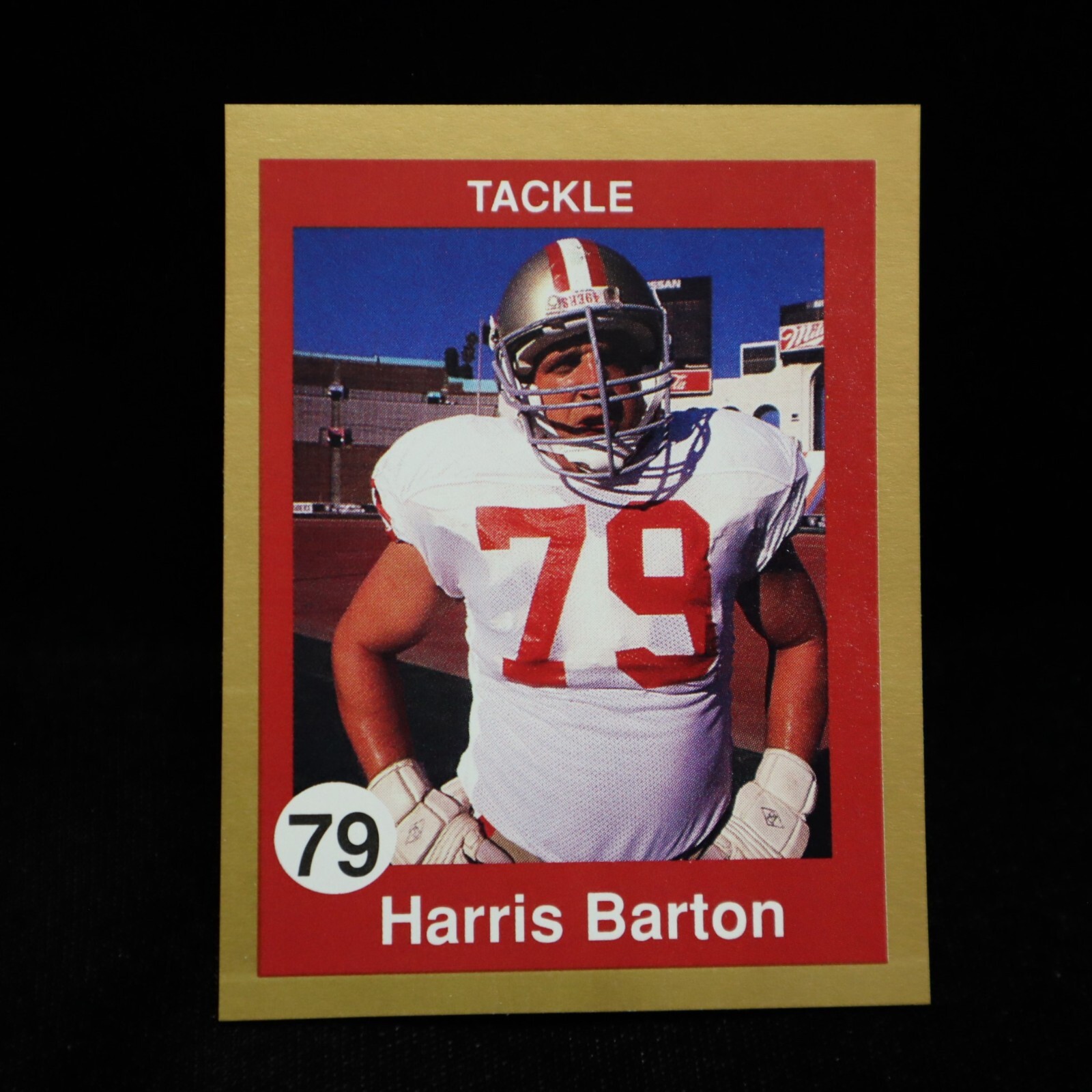 Harris Barton San Francisco 49ers RED & Gold PG&E Calendar Card #79 | eBay