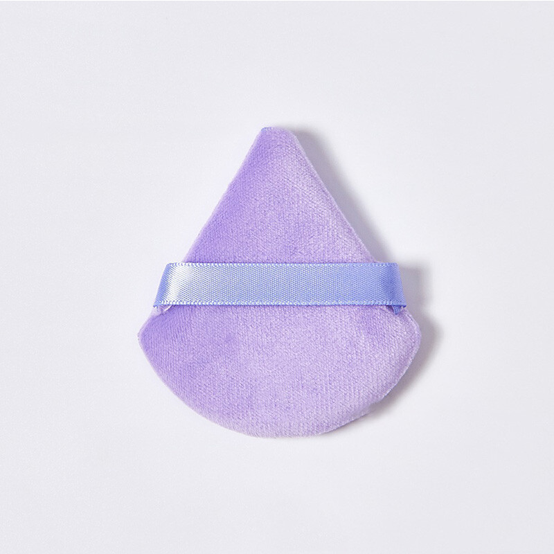 Triangle Velvet Powder Puff Flours Mini Face Makeup Sponge Soft ...