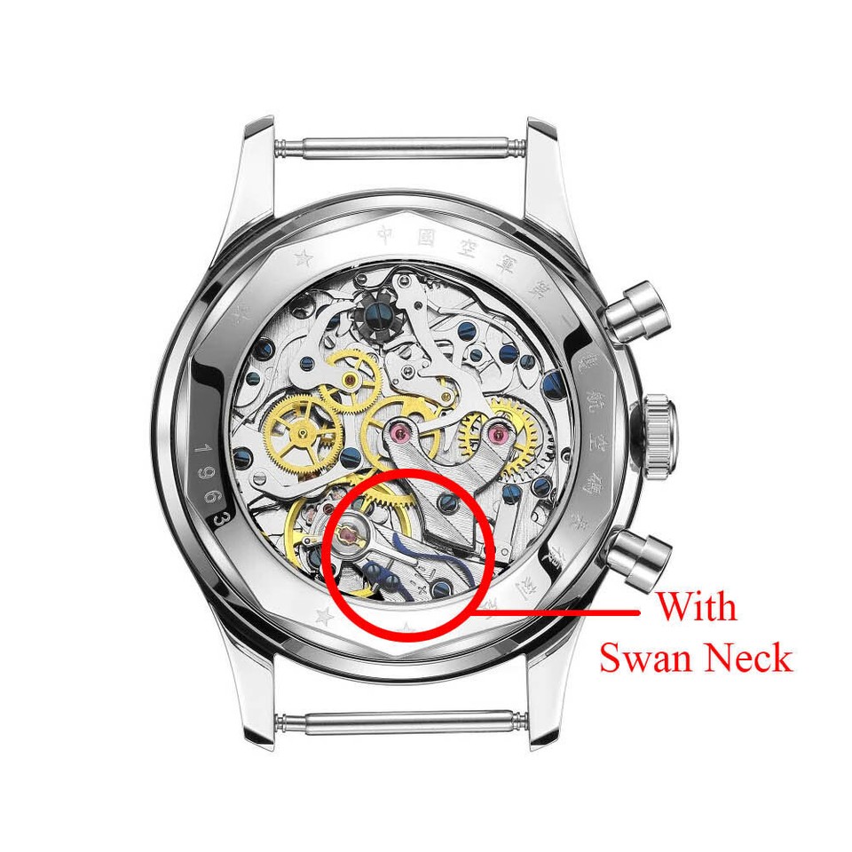 RED STAR 1963 SEAGULL ST1901 Chronograph watch 38mm Venus 175 30M Swan ...