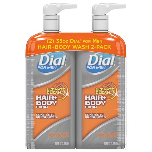 DIAL ULTIMATE HAIR & BODY WASH CLEAN RINSE BOTTLES (70 TOTAL OUNCES ...