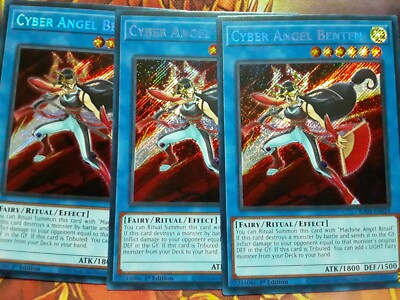 Yugioh Cyber Angel Benten X3 Secret Rare RA01-EN024 1st Near Mint ...