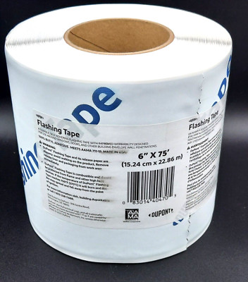 DuPont 6" x 75' Roll Flashing Tape Butyl Adhesive Windows and Doors ...