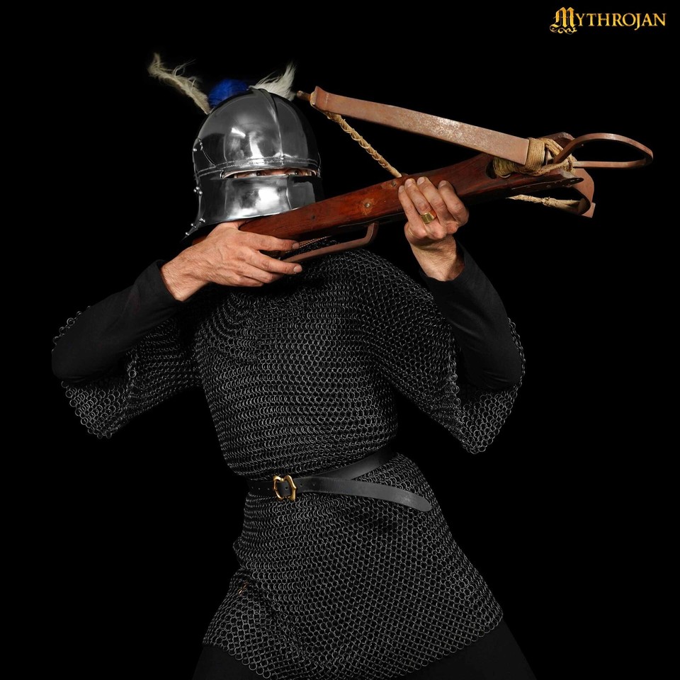 Chainmail Coif Medieval Chain Mail Armor Butted Riveted Knight Costume ...