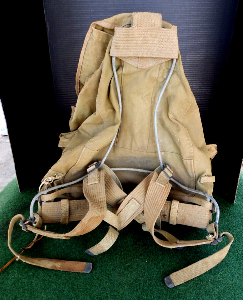 Vintage WW2 US Army Military Field Backpack Rucksack Canvas Bag With ...