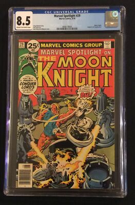 MARVEL SPOTLIGHT #29 Comic Book MOON KNIGHT CGC 8.5 Moon Knight Solo ...