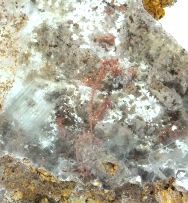 Gypsum Crystal with Copper Inclusions, Mt Elliot. Queensland. Australia ...