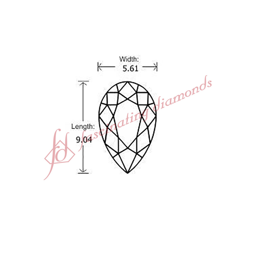 Pear Cut Diamond Drawing