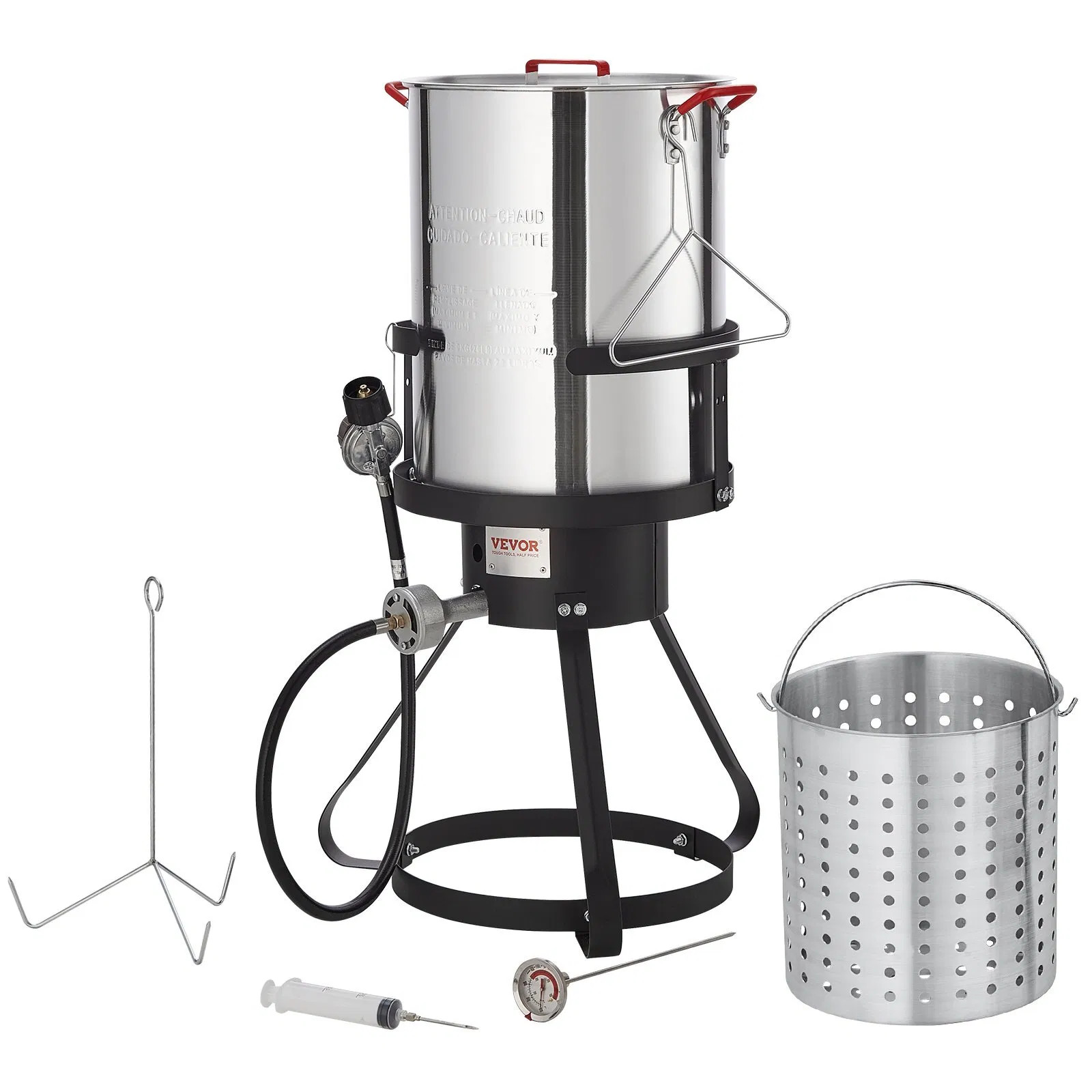Turkey Deep Fryer, 30-qt Turkey Fryer Boiler Steamer Cooker Set ...