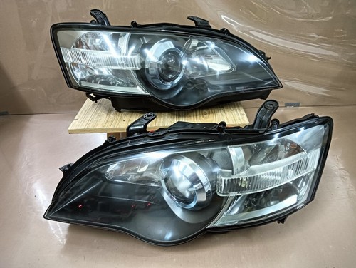 JDM SUBARU LEGACY BP5 BL5 Blue Ring Front XENON HID Head Lights Lamps ...