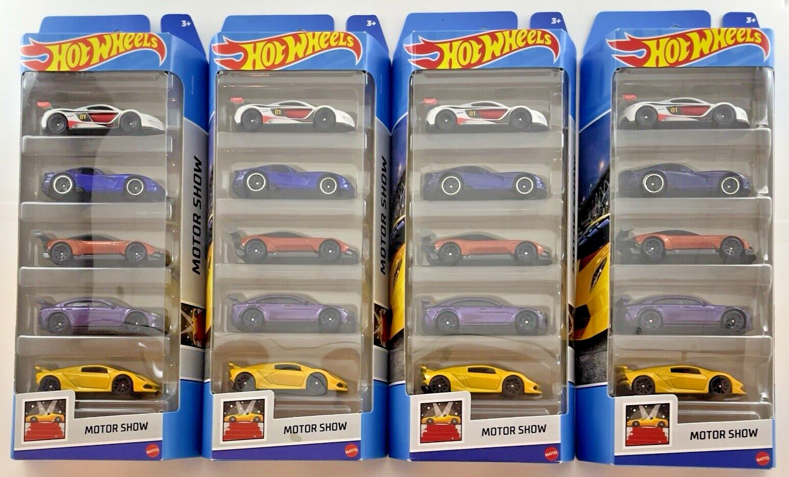 2022 Hot Wheels MOTOR SHOW 5 Pack Lot Of 4
