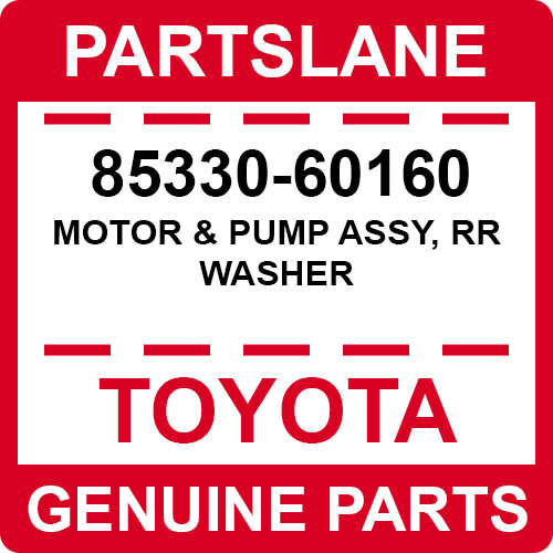 85330-60160 Toyota OEM Genuine MOTOR & PUMP ASSY, RR WASHER | eBay