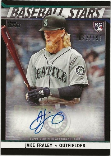 2020 Topps Series 1 JAKE FRALEY Baseball Stars Autograph Auto BLACK/199 ...