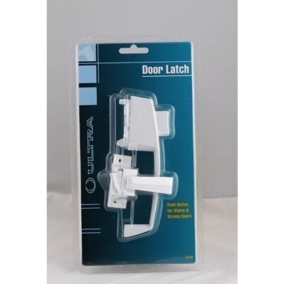 Ultra Hardware Lock Storm Door 1-3/4" Closed Handle White Finish ...
