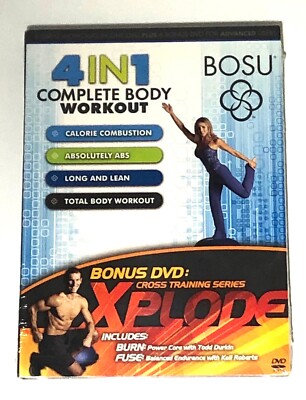 BOSU 4-in-1 Complete Body Workout DVD + Bonus Cross Training DVD *NEW ...