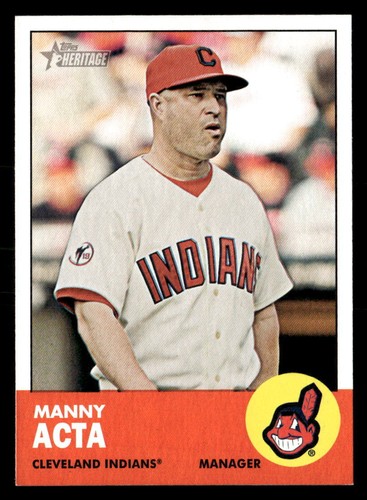 Manny Acta 2012 Topps Heritage Card #48 Cleveland Indians | eBay