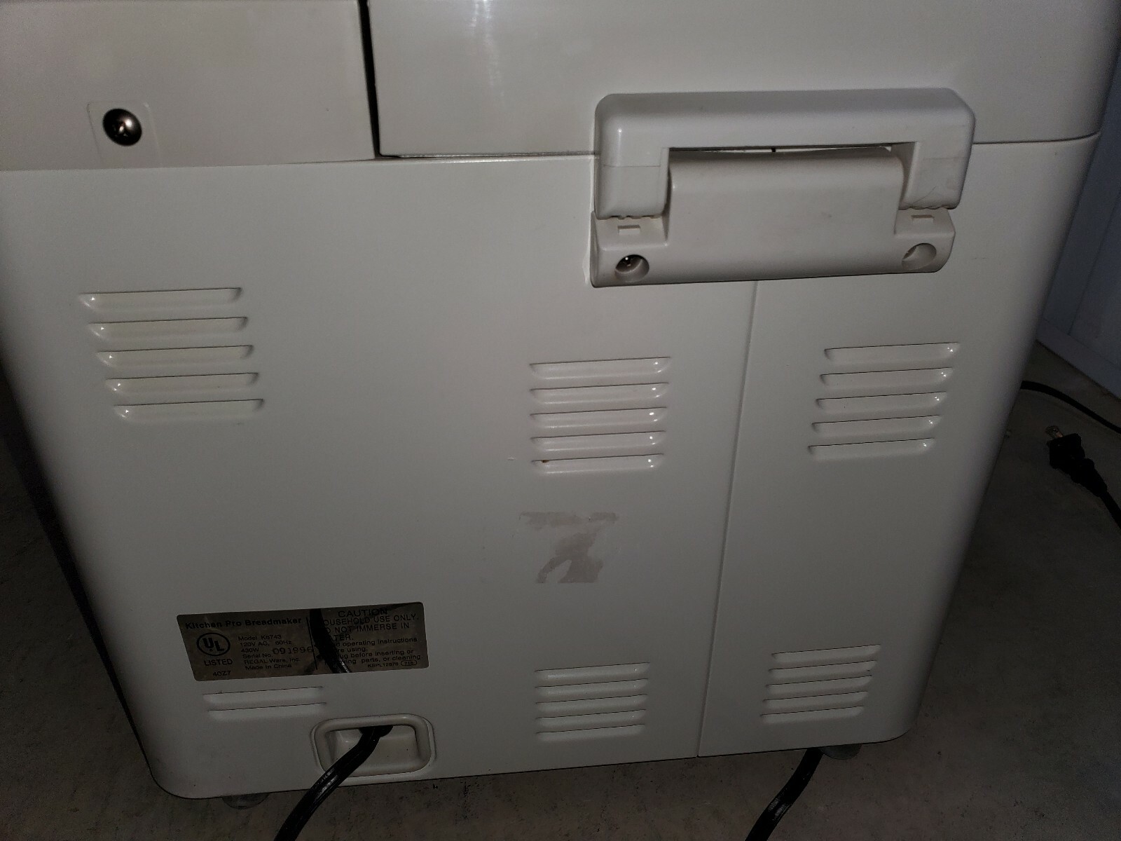 Regal Kitchen Pro Breadmaker K6743 Kitchen Appliance Auto Bread Machine ...