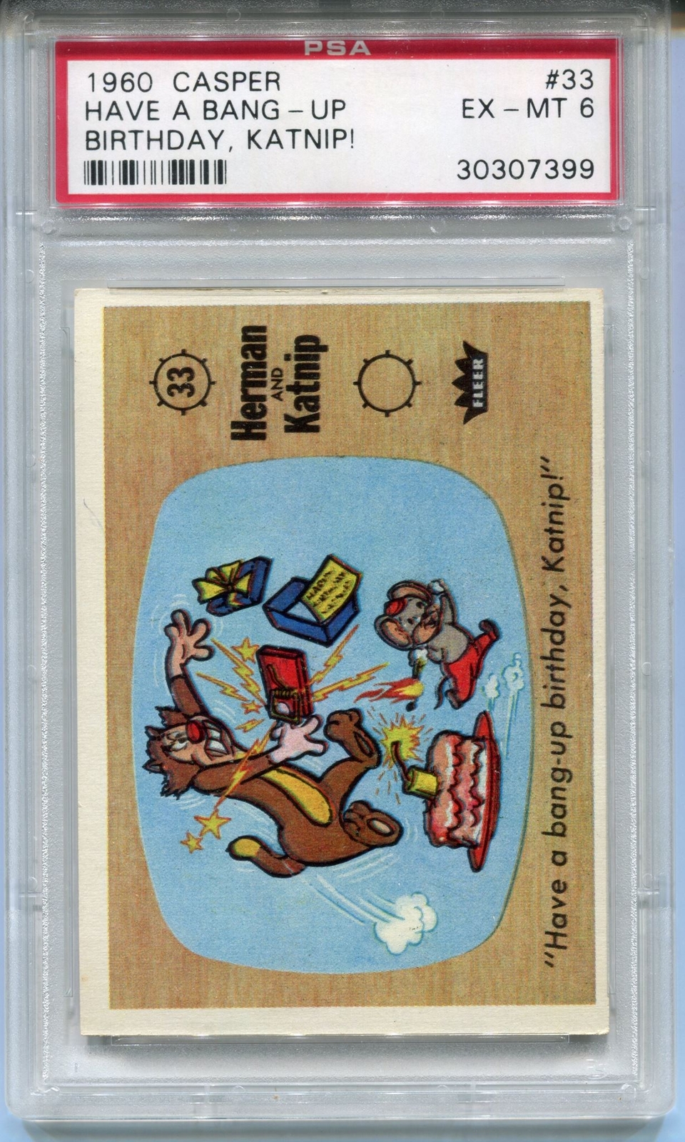 1960 Casper The Ghost #33 Have A Bang-up Birthday, Katnip! Trading Card ...