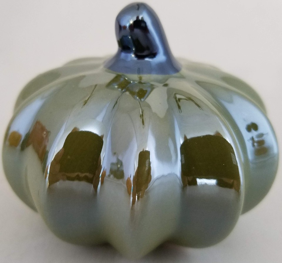 Pearlized Decorative Harvest Ceramic Pumpkins Fall Decor, Select: Color ...