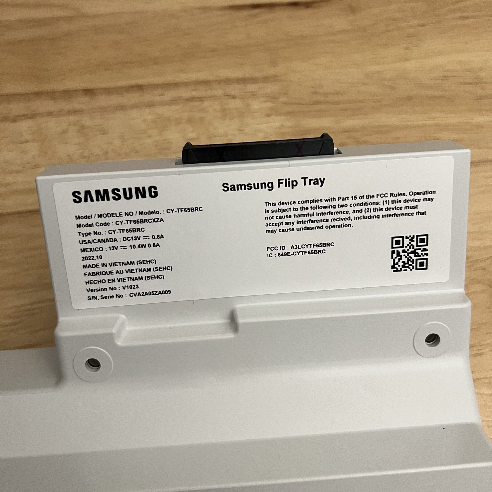 Samsung - Flip Tray - Model: CY-TF65BRC 887276358611 | eBay