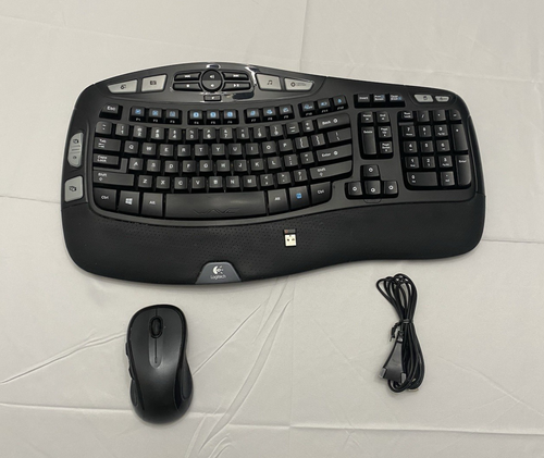 Ergonomic Logitech K350 Keyboard & M510 Mouse Combo W/ Unified Dongle ...