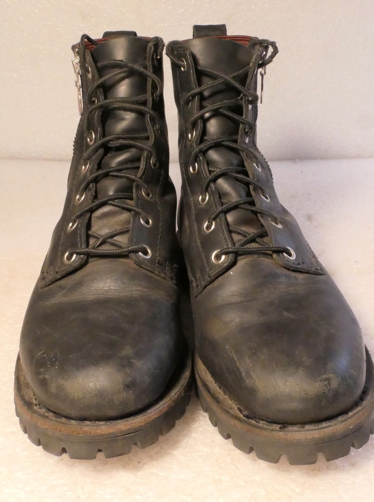 RED WING ZIPPERED LACE UP MOTORCYCLE BOOTS WOMANS SIZ… - Gem