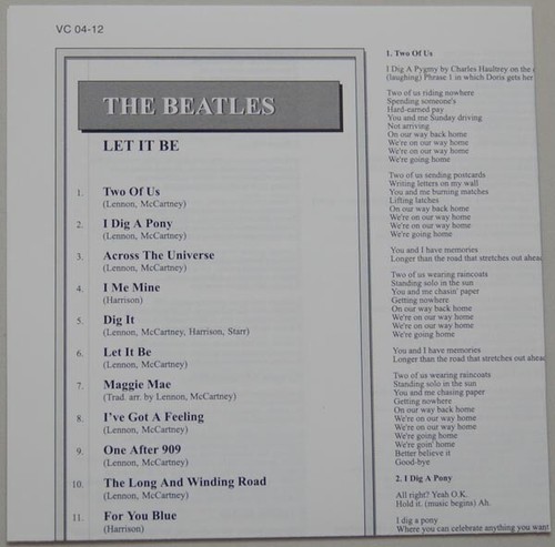 The Beatles - Let It be - Mini LP Sleeve OBI - rare ALL-BLACK Collector ...