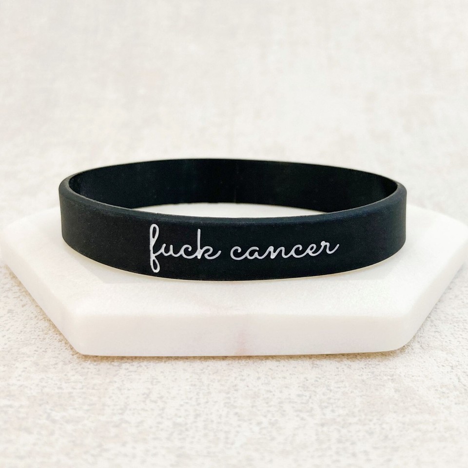 F**k Cancer Wristband Support Bands For Men Women Ladies Survivors ...