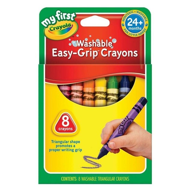 2007 Crayola 8ct Beginnings Washable Triangular Large Crayons for sale ...