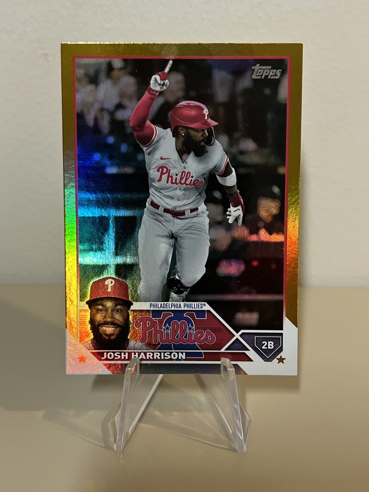 2023 Topps Series 1 Gold Foil Parallel Josh Harrison #504 Philadelphia ...
