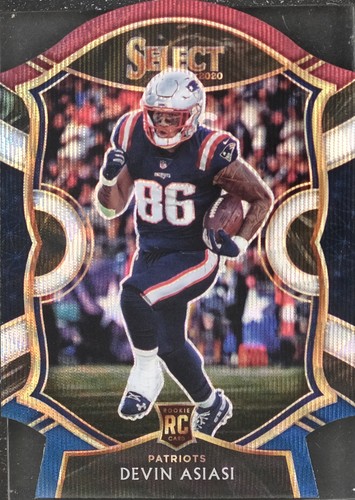 2020 Panini Select Football Concourse #100: Devin Asiasi Tri-Color Die ...