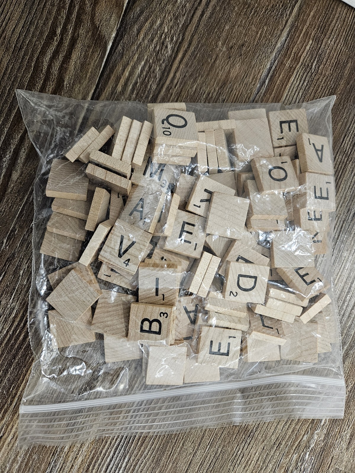 Bag Of Wooden Scrabble Piece Letters Art Craft Sign Game | eBay